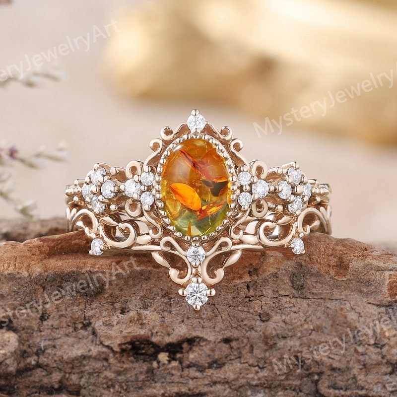 Amber Ring - Etsy
