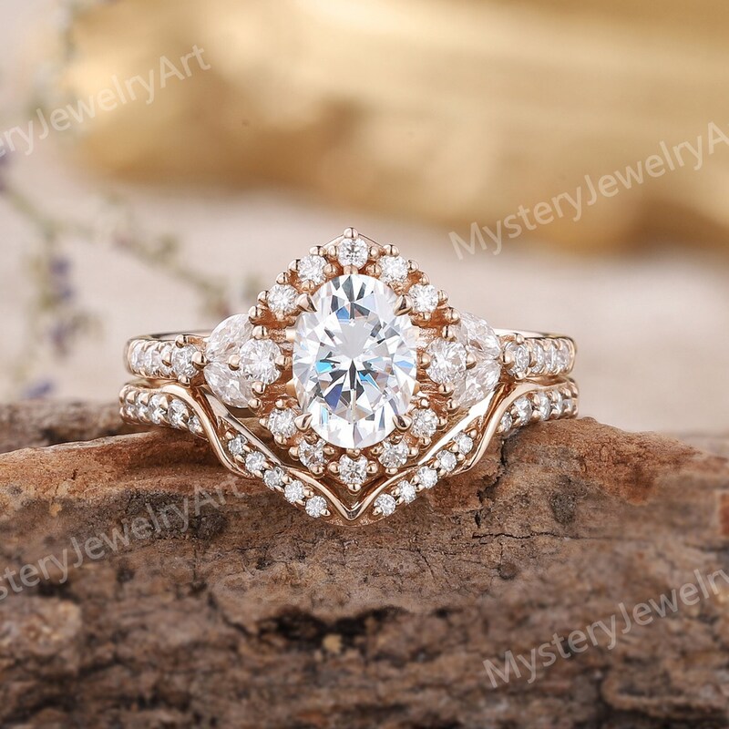 Engagement Ring Set - Etsy