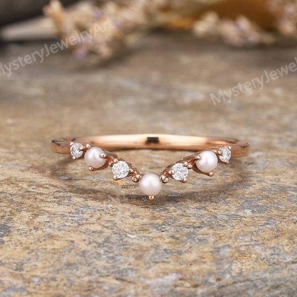 Pearl Wedding Band - Etsy