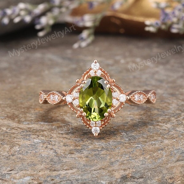 Olivine Ring - Etsy