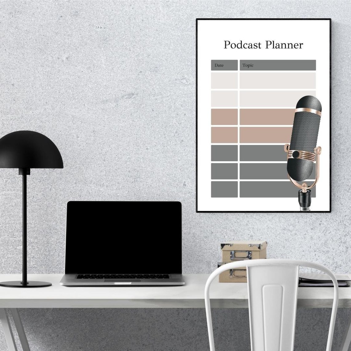 Podcast Printable Content Planner With Hand-made Illustration ...