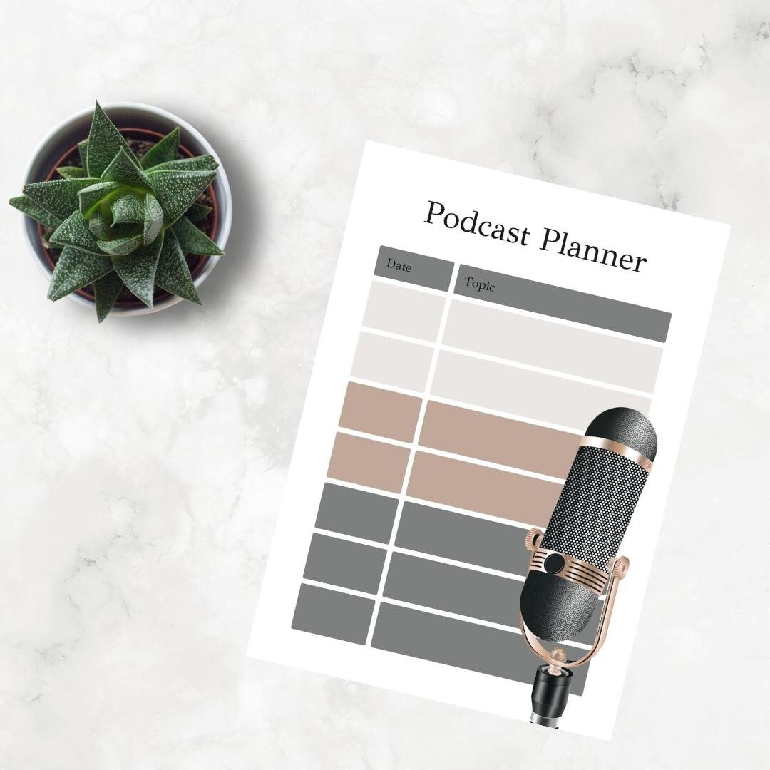 Podcast Printable Content Planner With Hand-made Illustration ...