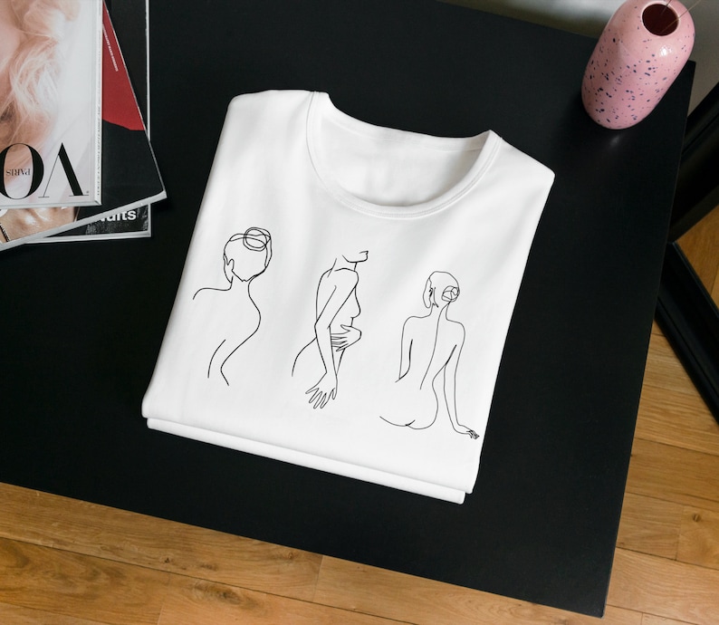 Womans Body Outline SVG PNG Aesthetic Body Outline Naked - Etsy