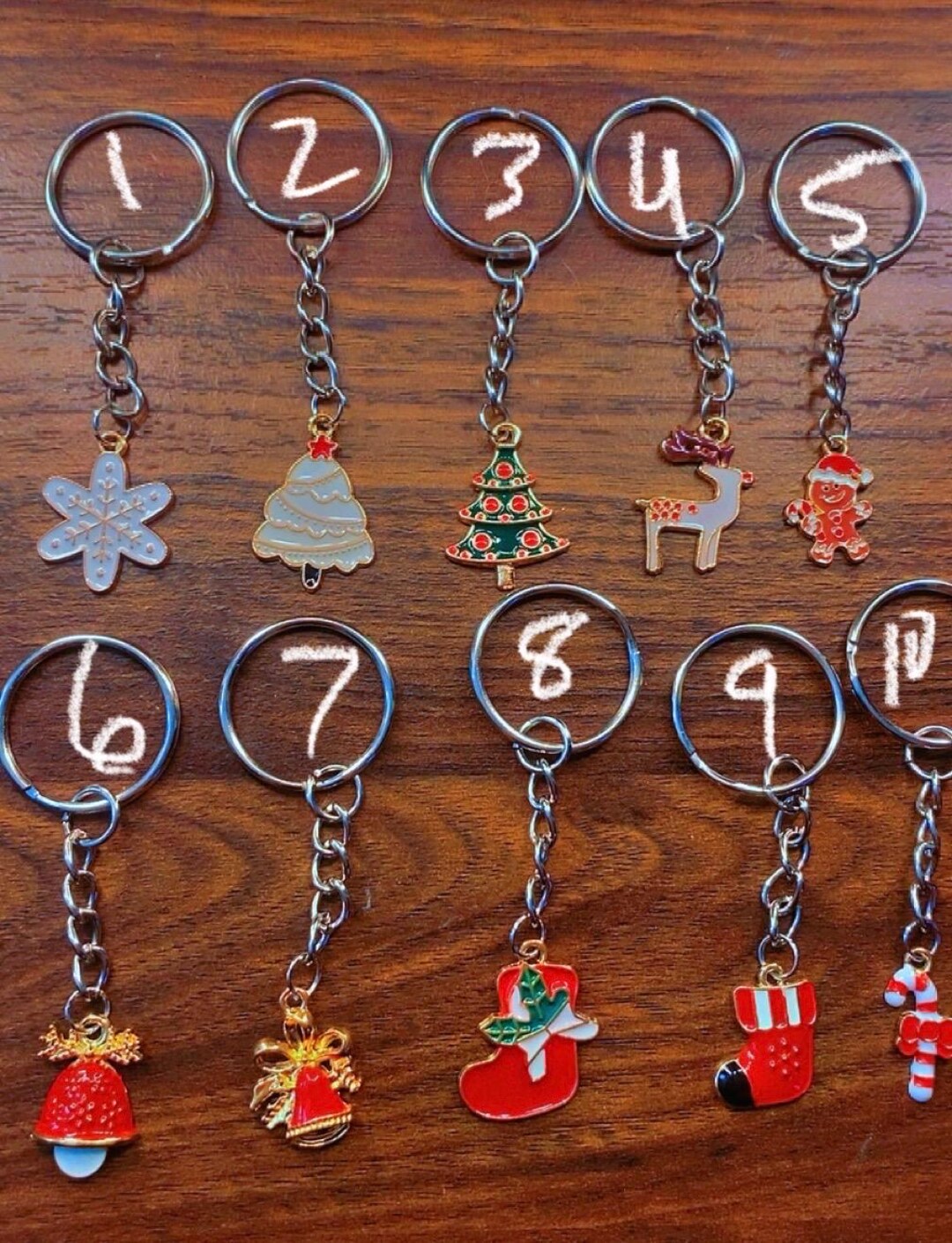 Keychains,handmade With Christmas Charms! Great for Gifts! - Etsy
