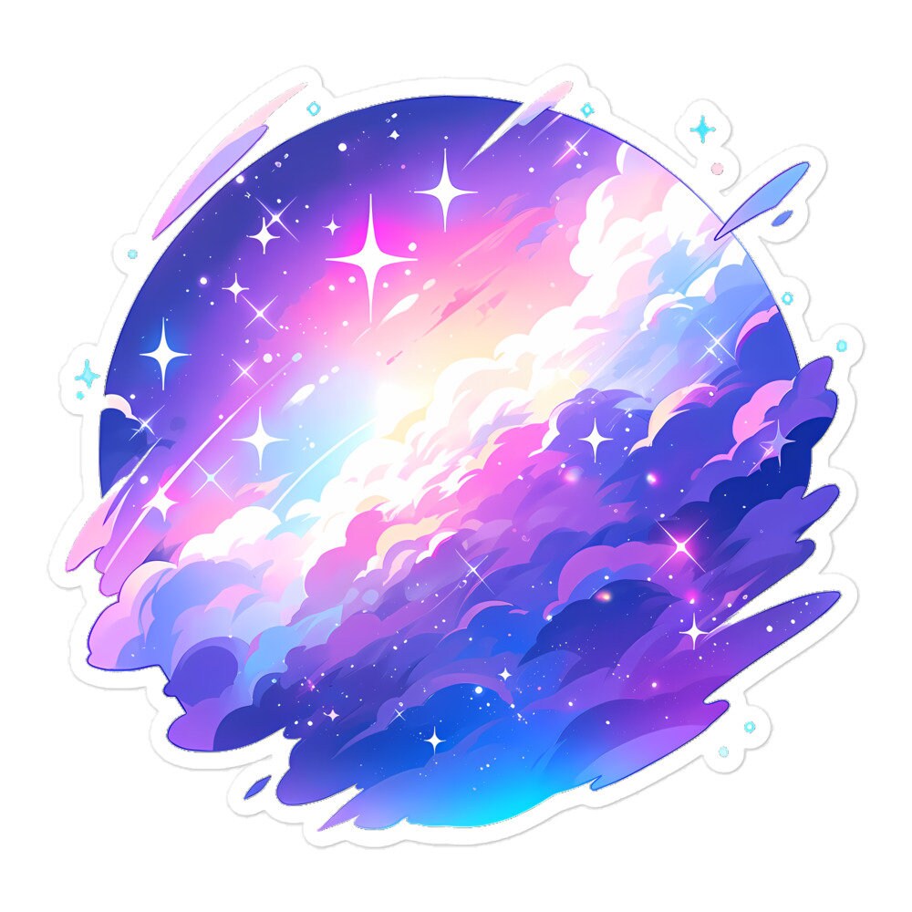 Galaxy Sky Vinyl Sticker - Magnificent, High-quality Decal Inspired by ...