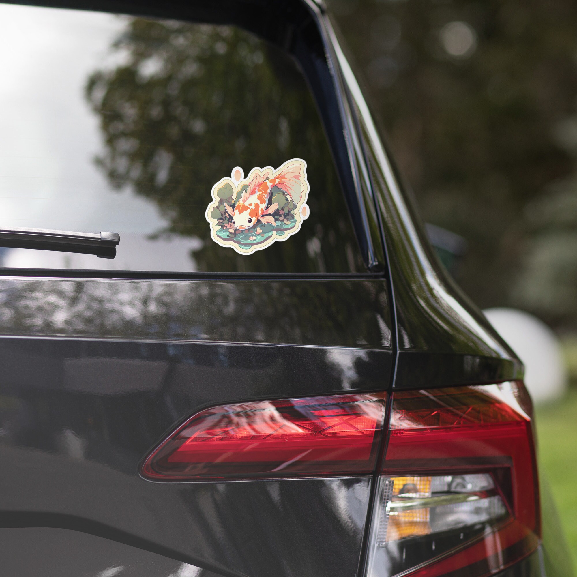 Japanese Koi Fish Anime Style Sticker - Durable, Bubble-free Vinyl ...