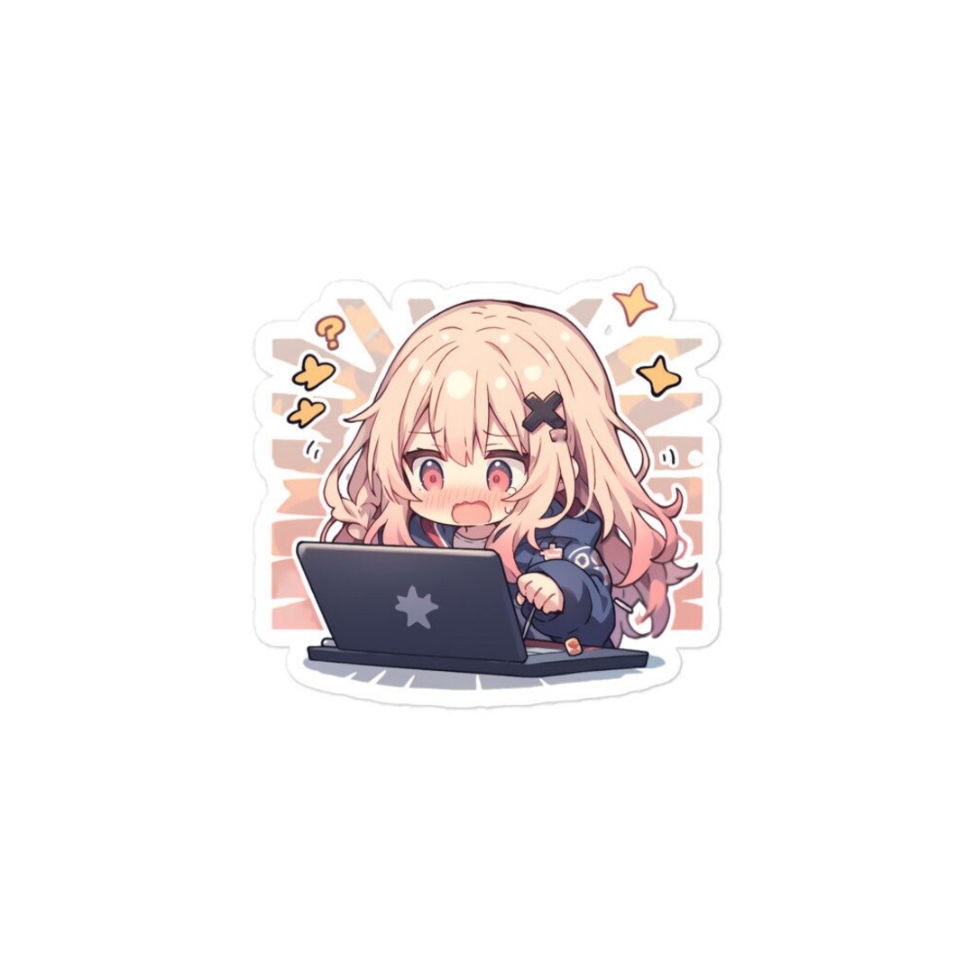 Koko the Chaos Laptop Girl Vinyl Sticker – Funny Chibi Anime-inspired ...