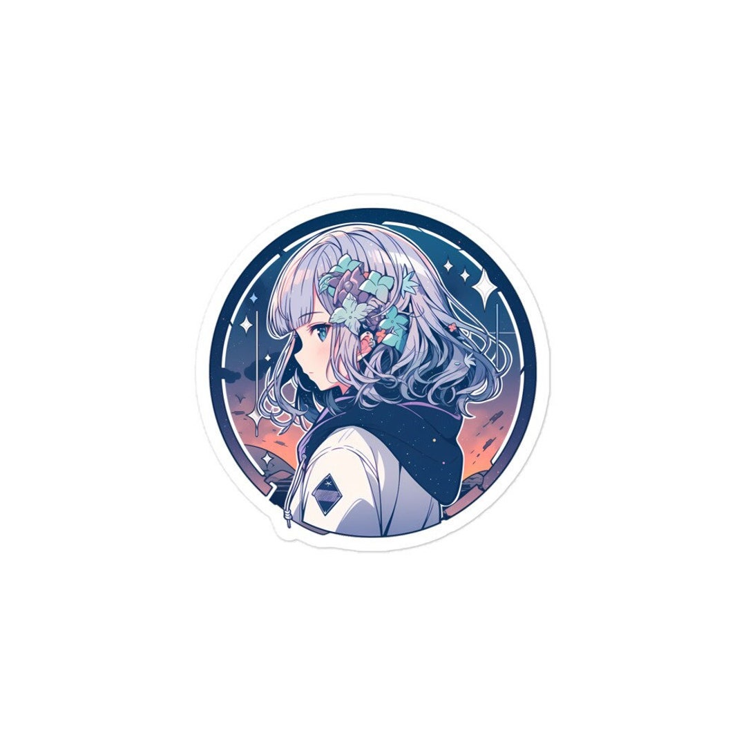 Star Anime Girl Vinyl Sticker - Stellar, High-quality Decal Inspired by ...