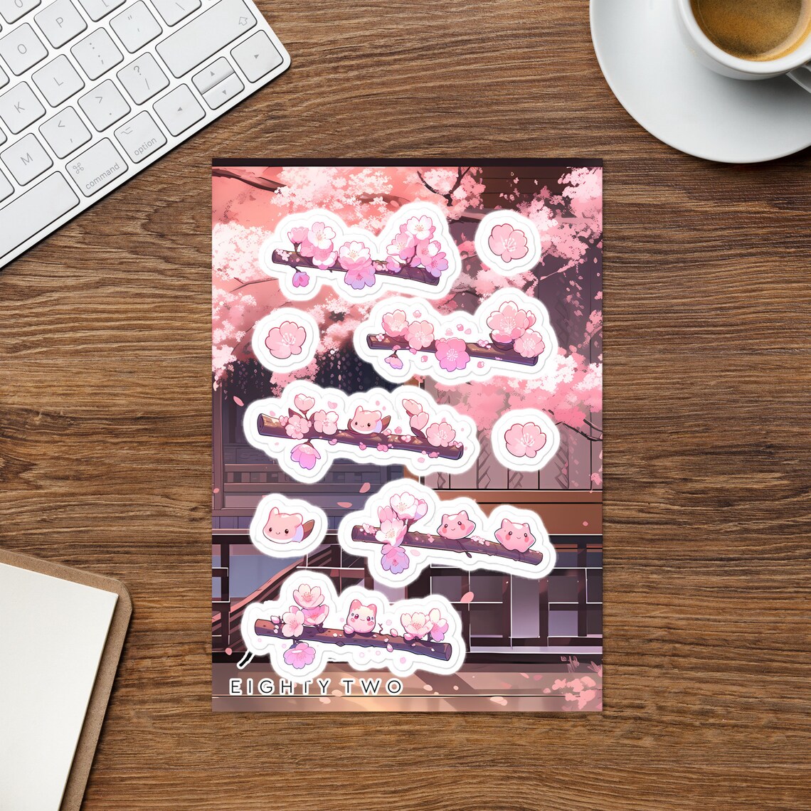 Sakura Cherry Blossom Sticker Sheet - Japanese Aesthetic Decals ...