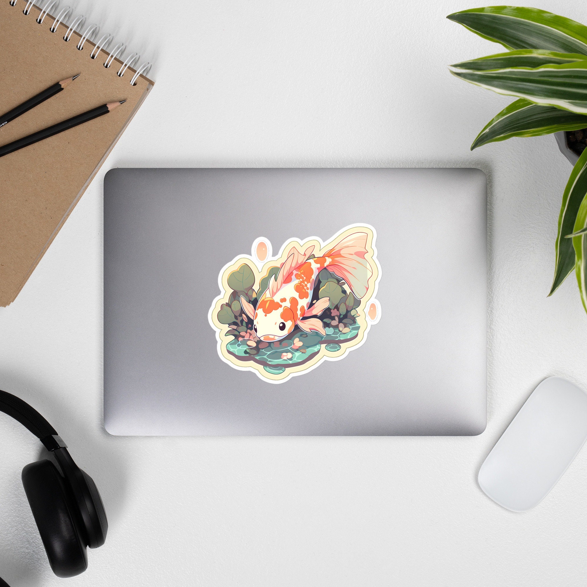 Japanese Koi Fish Anime Style Sticker - Durable, Bubble-free Vinyl ...