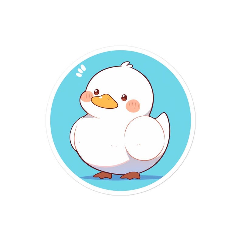 Adorable Cartoon Duck Sticker – Cute Vinyl Sticker for Laptops, Water ...