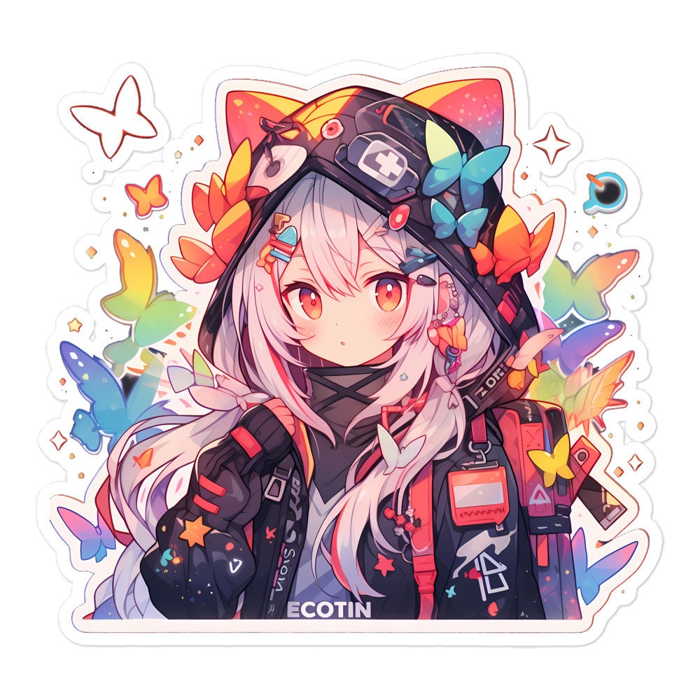 Incarnation of Creativity Anime Girl Vinyl Sticker High-quality Decal ...