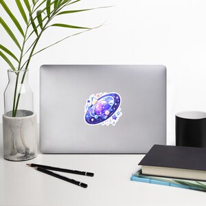 Pastel Galaxy Vinyl Sticker - Soft-toned, High-quality Decal Inspired ...