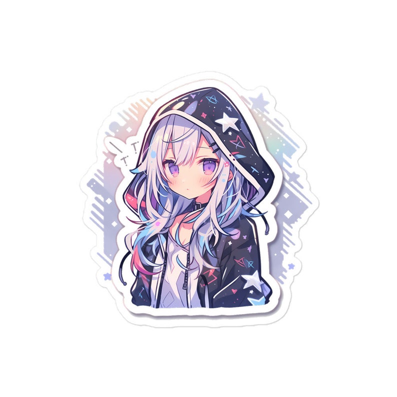 Mira the Starlit Hoodie Girl Vinyl Sticker – Cool Anime-inspired Decal ...
