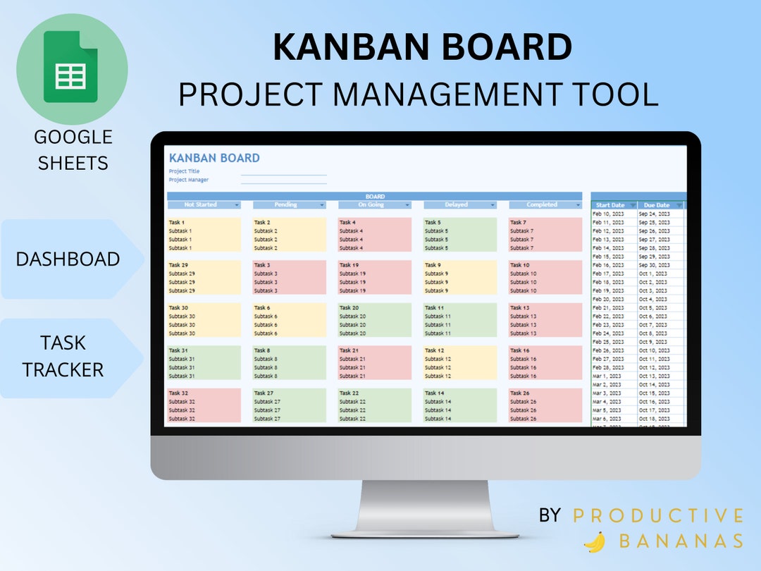 KANBAN BOARD Project Management Agile business Planner - Etsy
