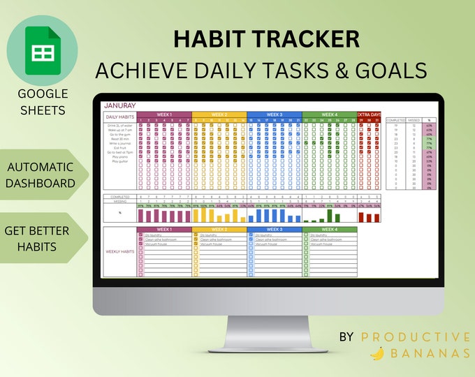 ASSIGNMENT TRACKER | Google Sheets & Excel Template | Homework Planner ...