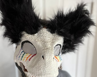 Rainbow Furry Mask - Etsy