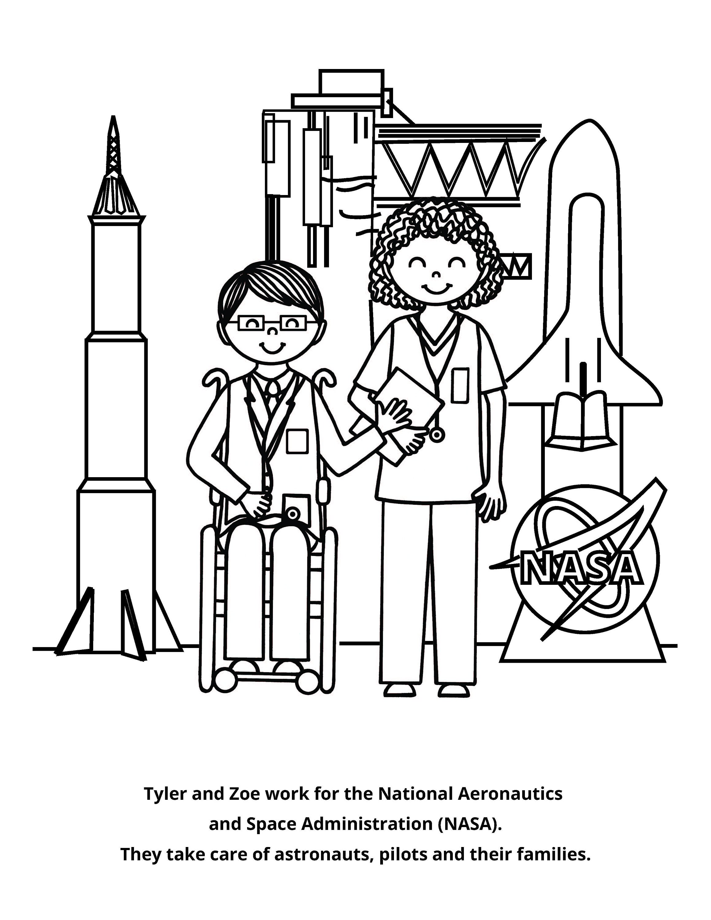 Nurse Coloring Book, Disability, Diversity, Inclusion, Disabled Nurse ...