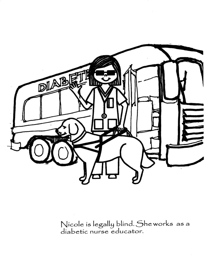 Nurse Coloring Book, Disability, Diversity, Inclusion, Disabled Nurse ...