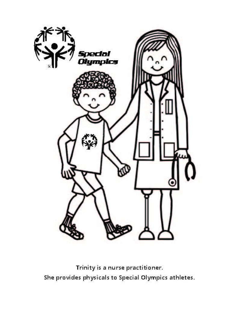 Nurse Coloring Book, Disability, Diversity, Inclusion, Disabled Nurse ...