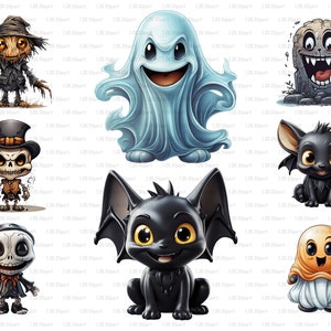 Cartoon Clipart Halloween Bundle Ultra-high Resolution PNG - Etsy