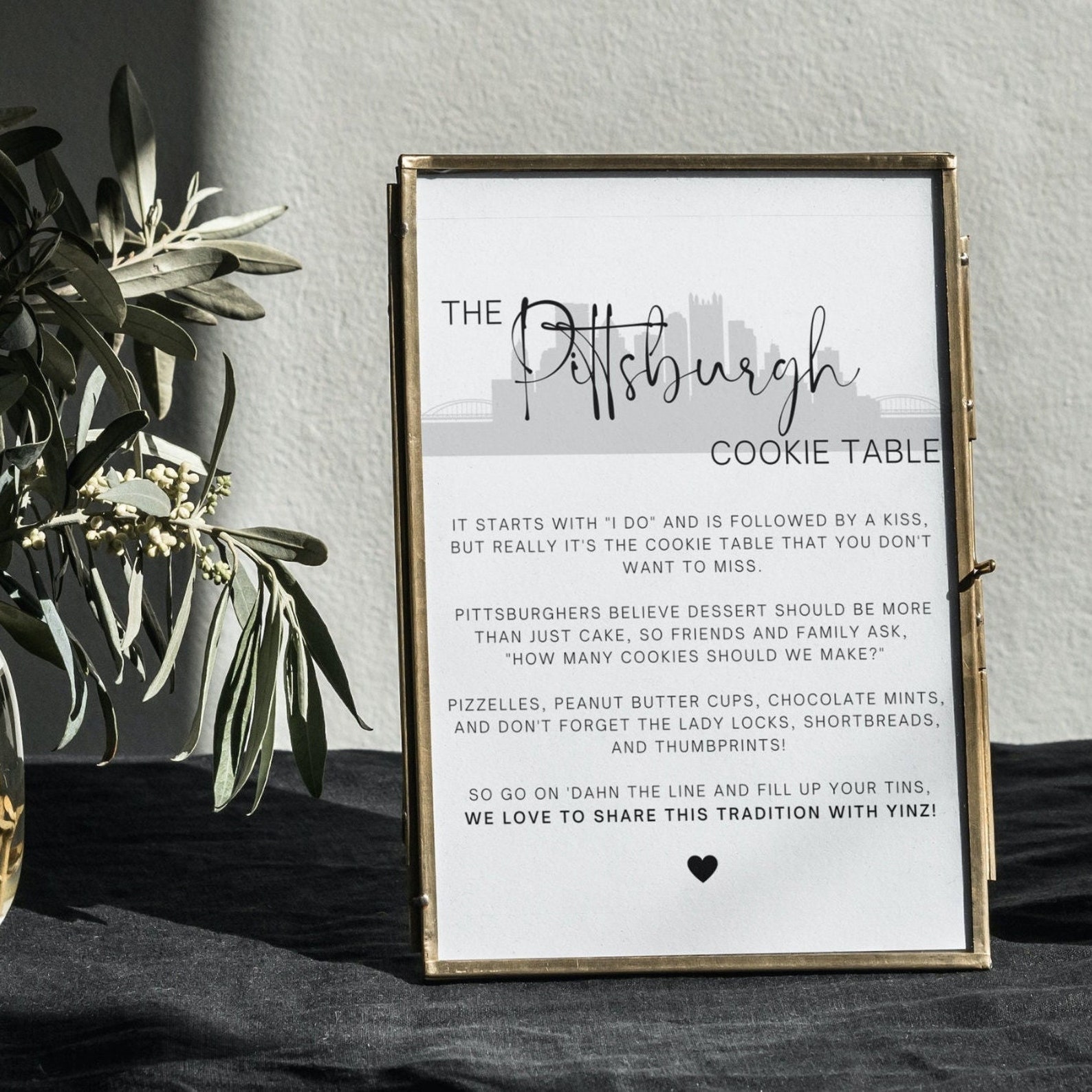 Pittsburgh Cookie Table Sign Poster PRINTABLE Digital Download ...