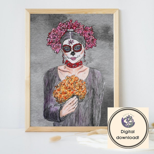 Mexican Catrina Gothic Image - Etsy