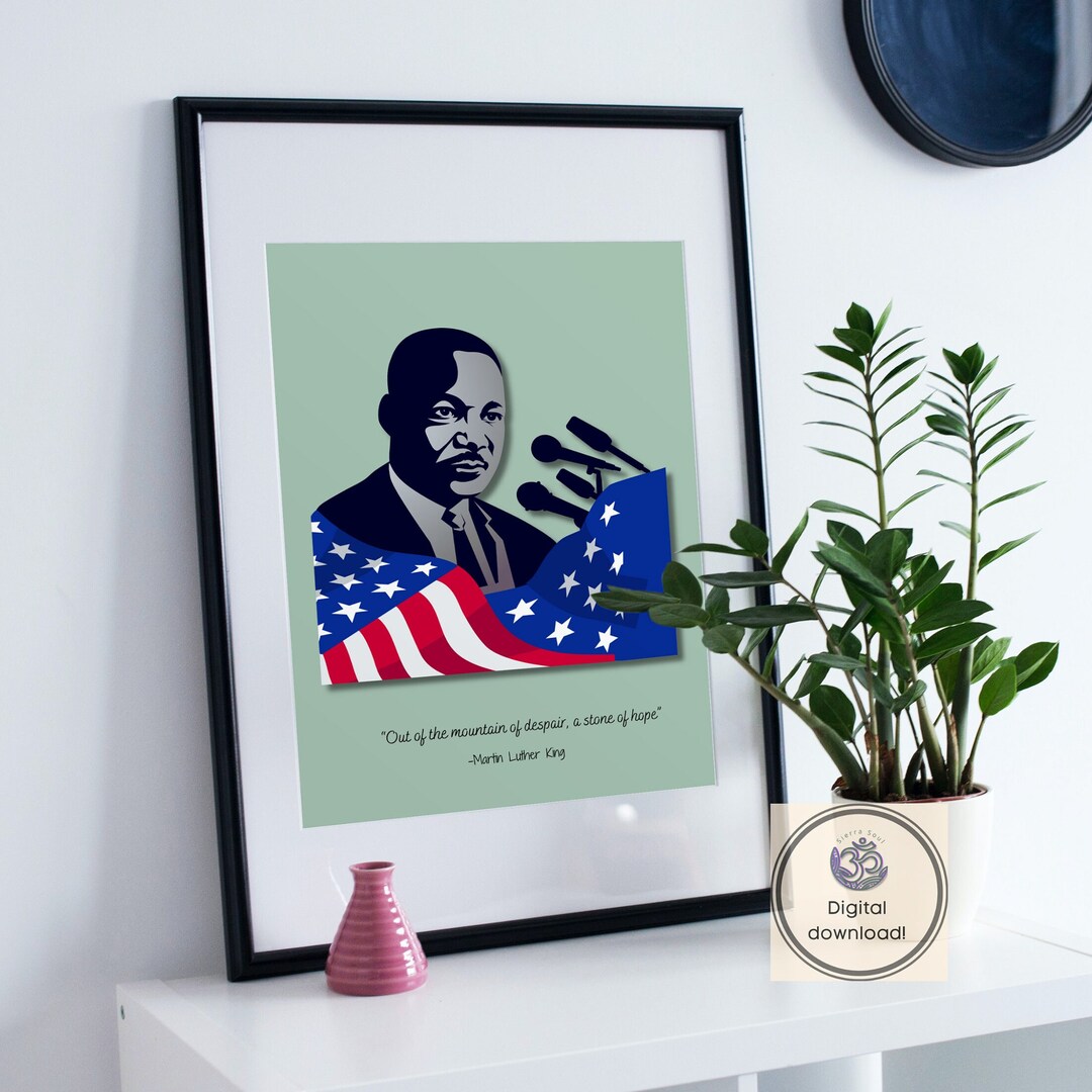 Martin Luther King, Digital Download, 4th July Wall Art, Inspirational ...