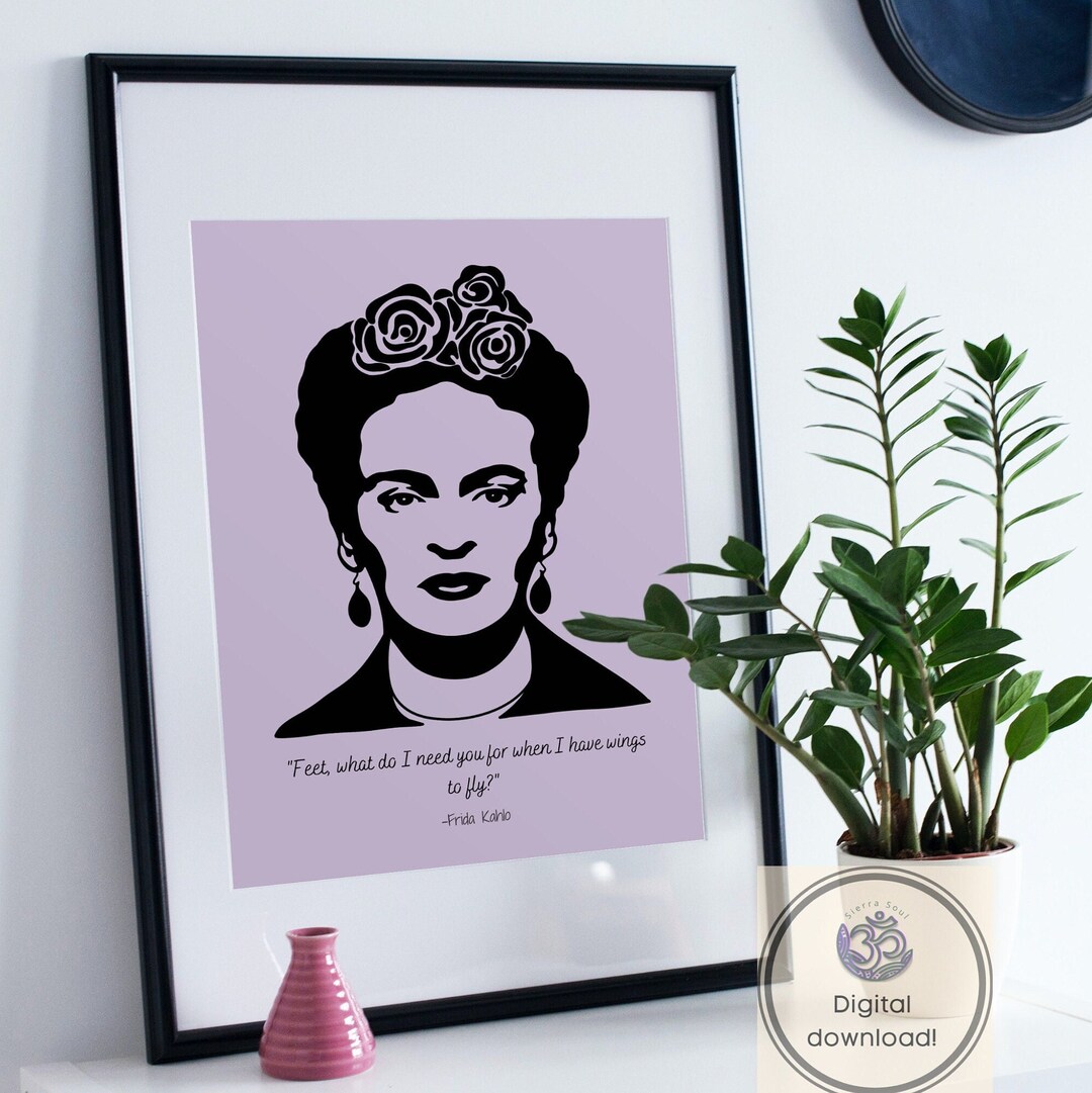 Frida Kahlo Digital Download Wall Art, Mexican Artist Inspirational ...