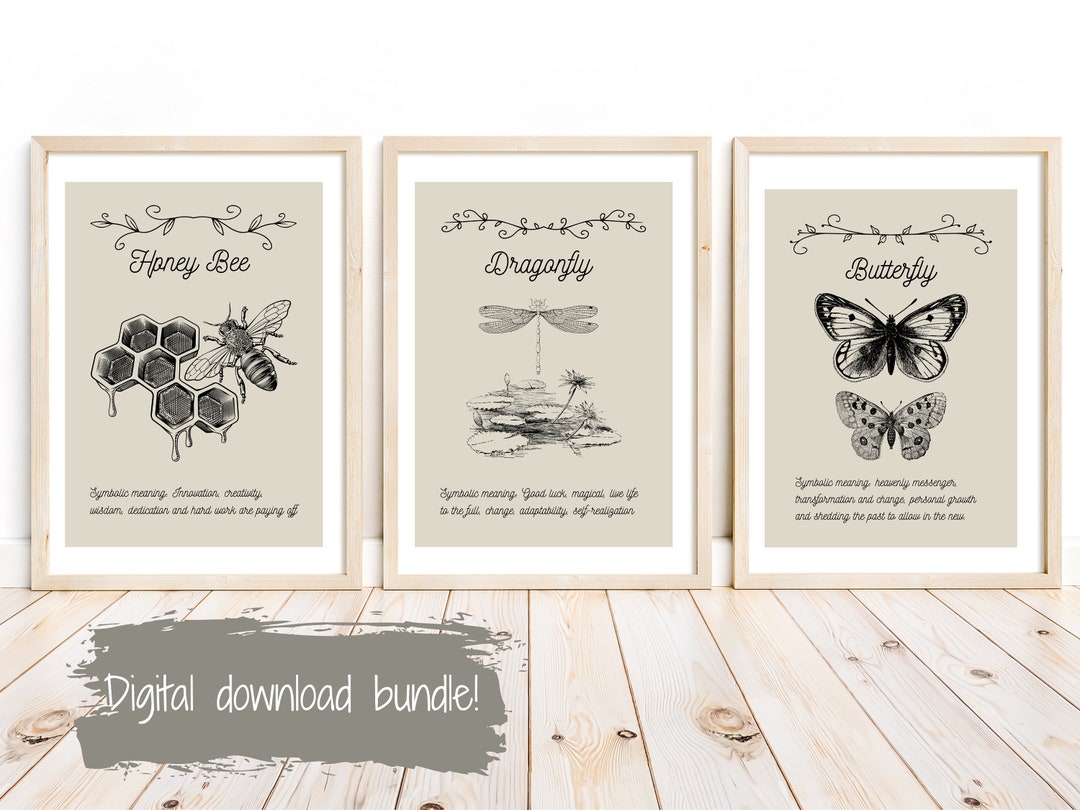 Insect Spirit Wall Art, Digital Download, Instant Printable Decoration ...