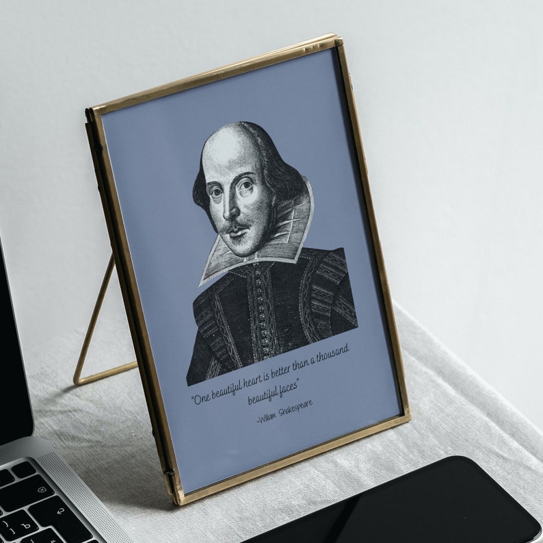 William Shakespeare, Poetry, Digital Download, Retro Wall Art, Beauty ...