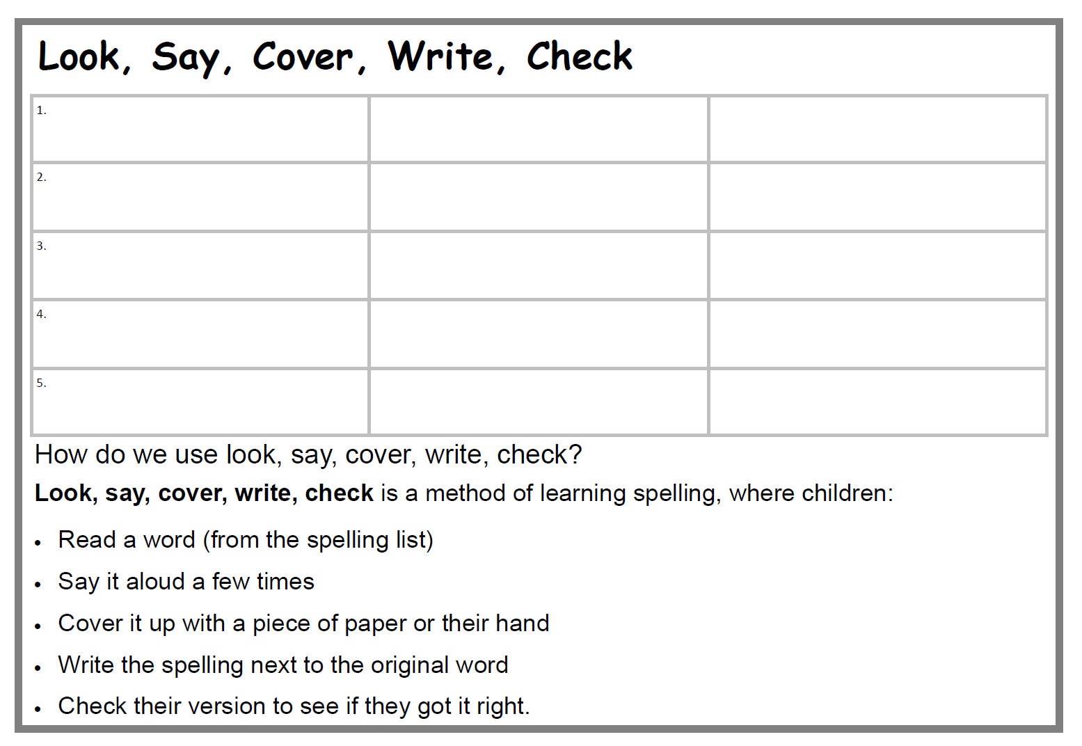 Year 2 Spelling Mat / Practise Resource - All 64 National Curriculum ...