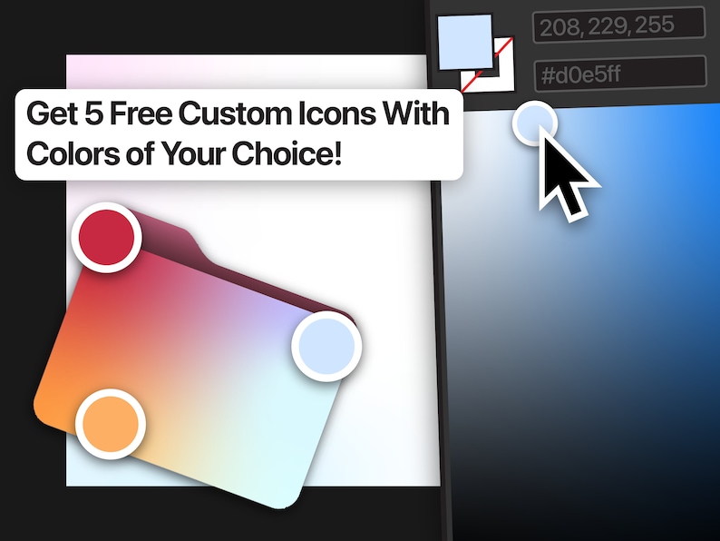Gradient Folder Icon Pack® for Macos and Windows (digital Download ...