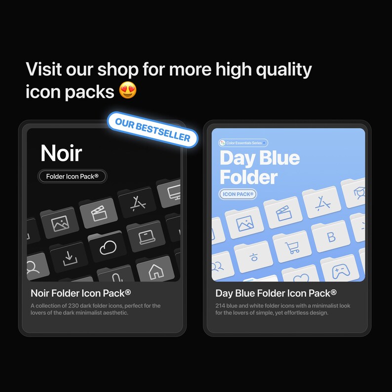 Night Blue Folder Icon Pack® | 214 Black and Blue Folder Icons ...