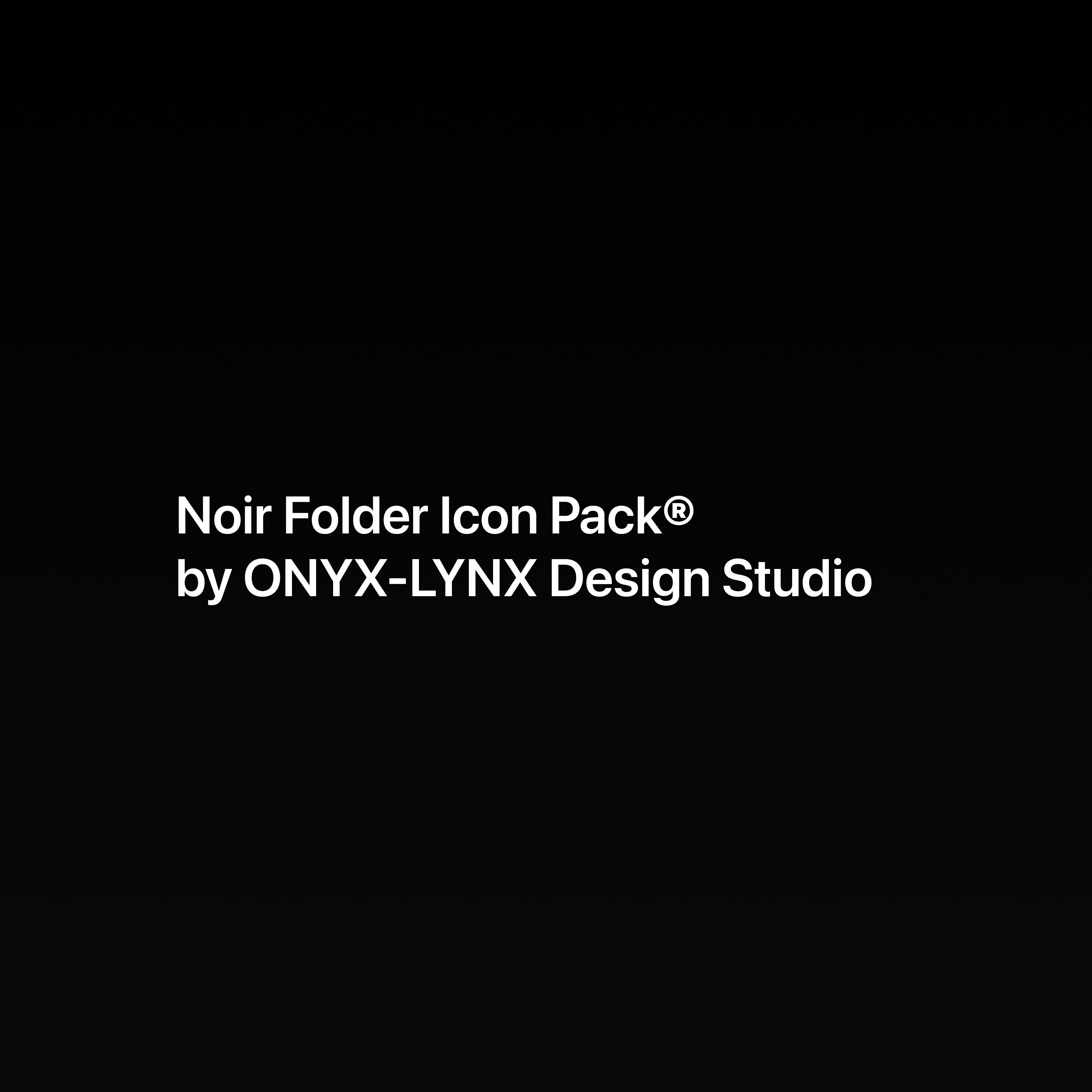 Noir Folder Icon Pack® for Macos and Windows | 230 Dark Folder Icons ...