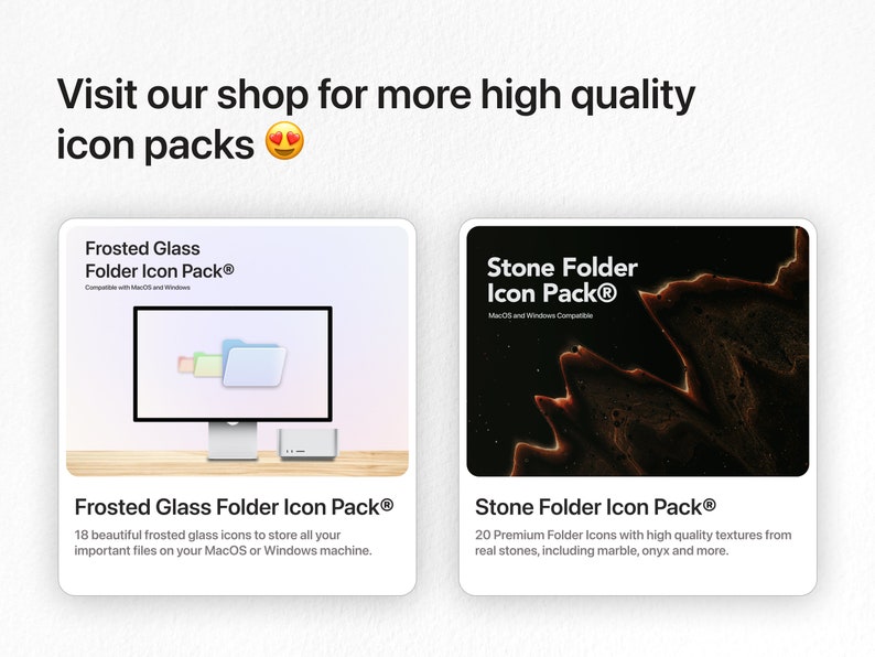 Paper Texture Folder Icon Pack® for Macos and Windows 16 Icons With ...