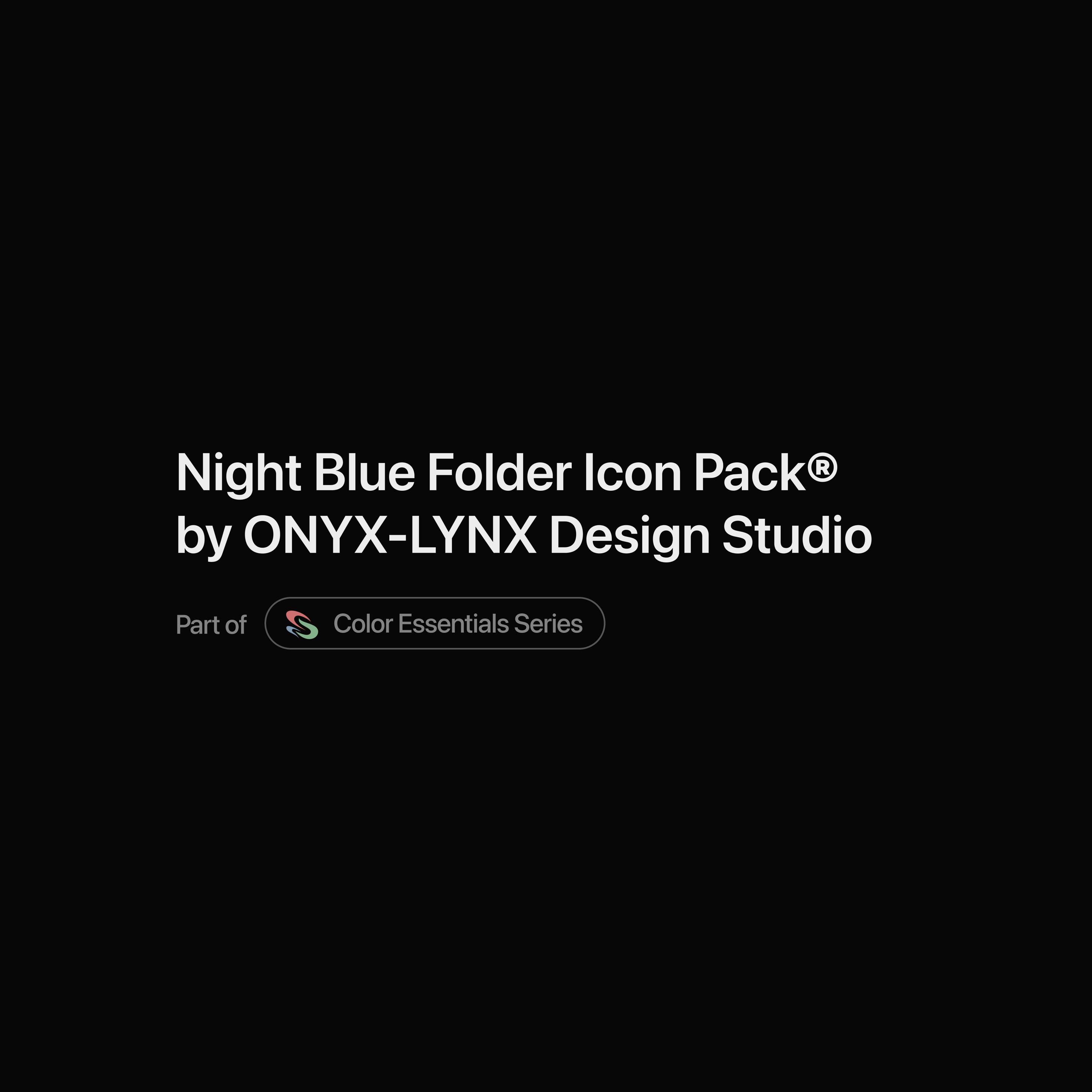 Night Blue Folder Icon Pack: 214 Black and Blue Desktop Icons (digital ...