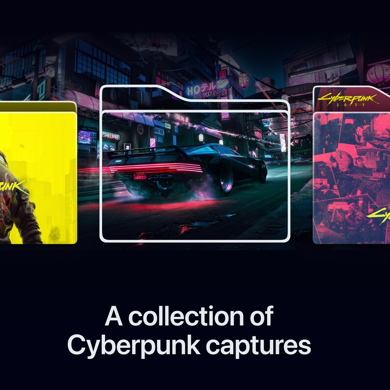 Cyberpunk Folder Icon Pack® for Macos and Windows | 28 Cyberpunk 2077 ...