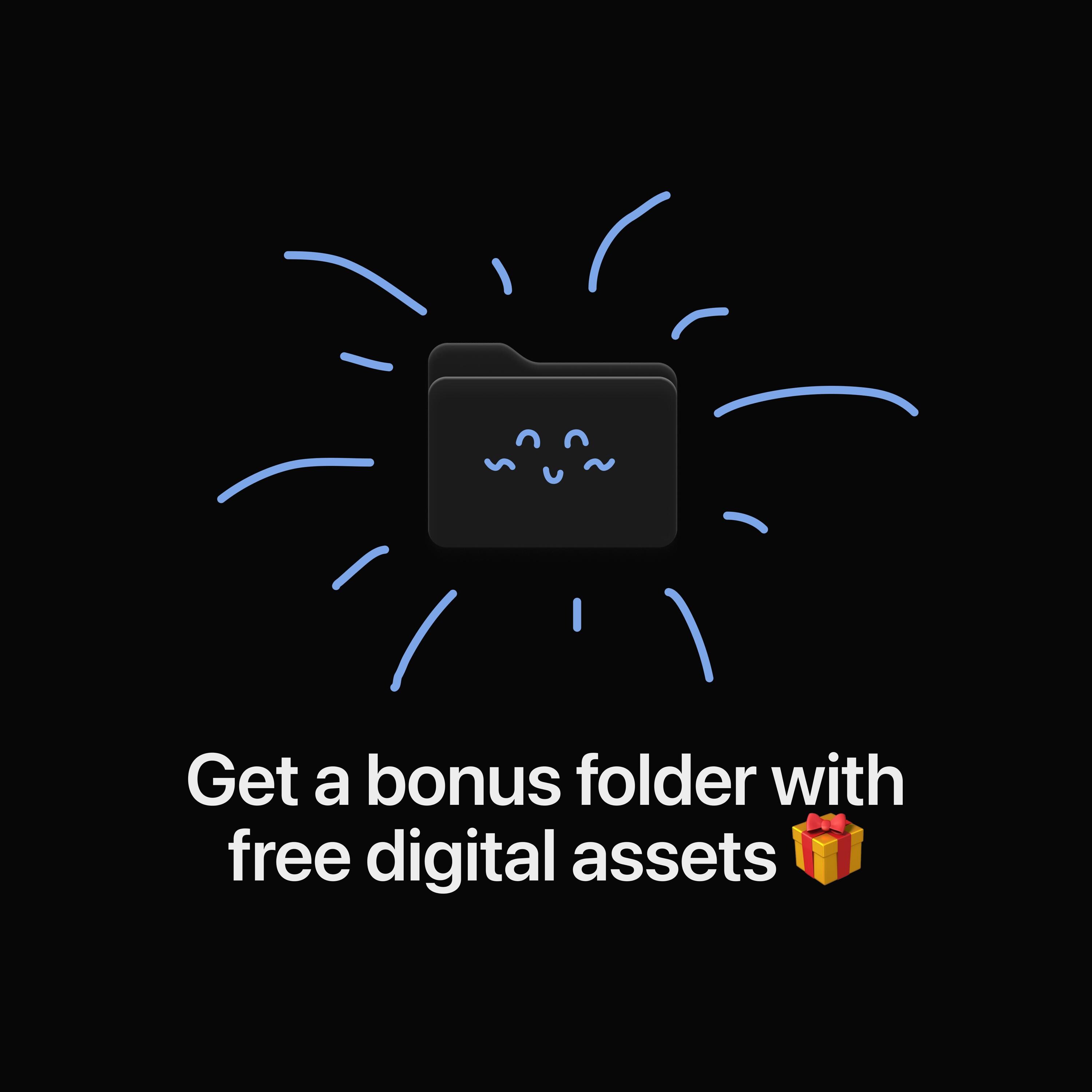 Night Blue Folder Icon Pack: 214 Black and Blue Desktop Icons (digital ...