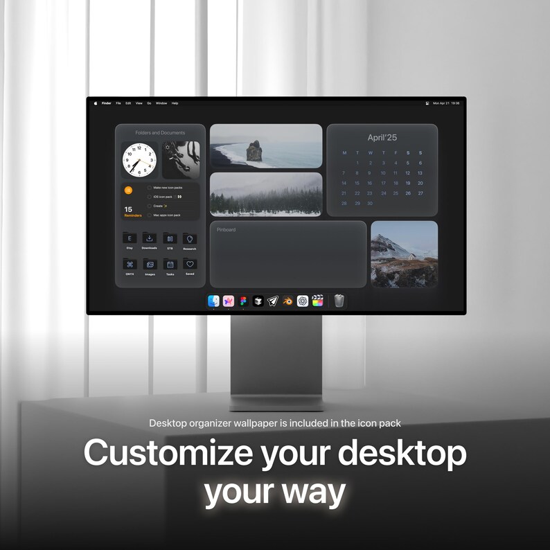 Night Blue Folder Icon Pack: 214 Black and Blue Desktop Icons (digital ...