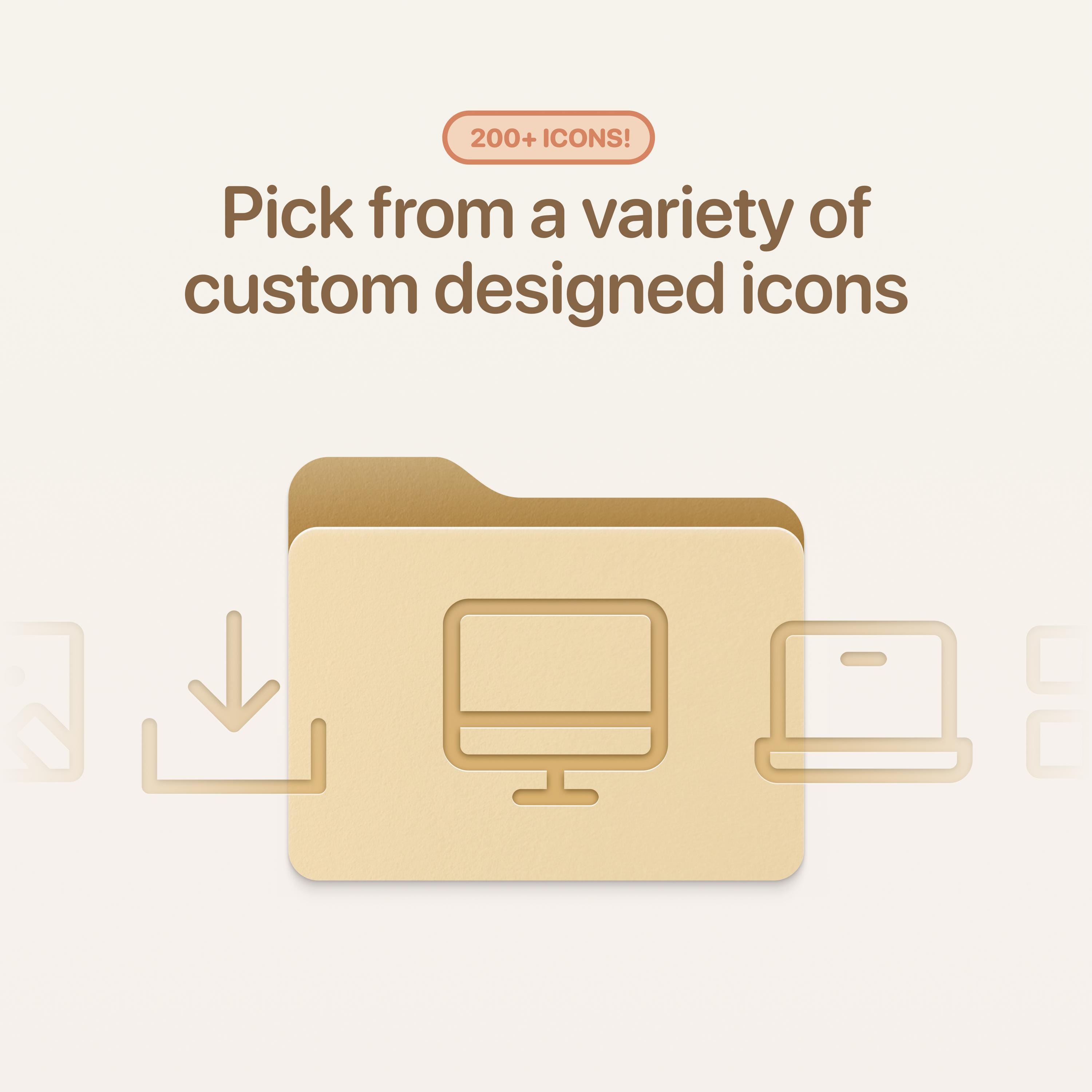 Creamy Folder Icon Pack® | 235 Beige Folder Icons | Instant Digital ...