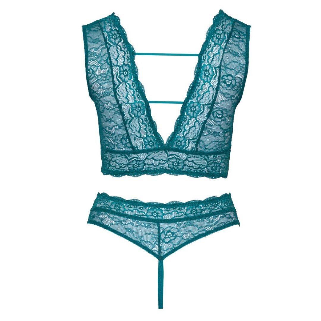 Curvy Lingerie Set Open Crotch Lace Sexy Bralette Made Of Lace Plus