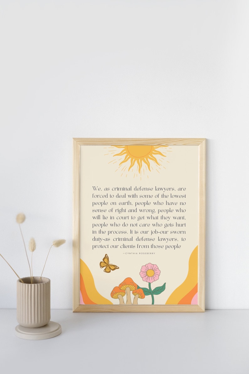 Cynthia Roseberry Quote - Public Defender Quote - Etsy