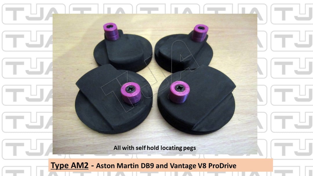Aston Martin Jack Pads - DB9 and Vantage V8 Prodrive, N420 - Rubber ...