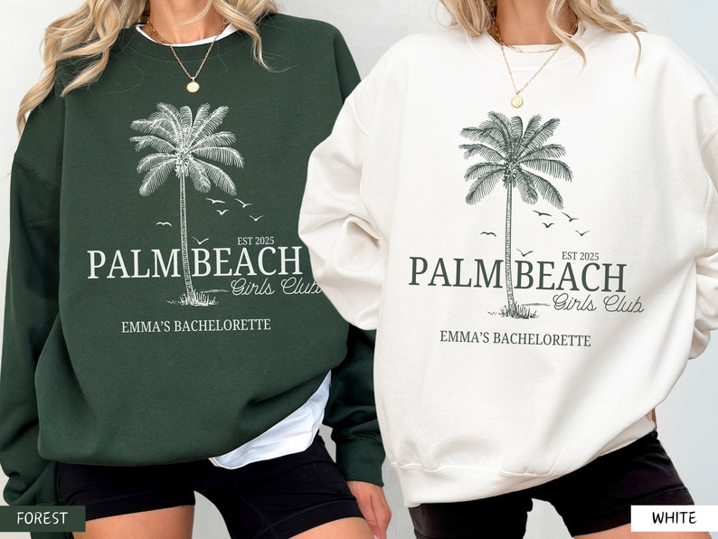 Custom Beach Bachelorette Party Sweatshirts Personalized Florida ...