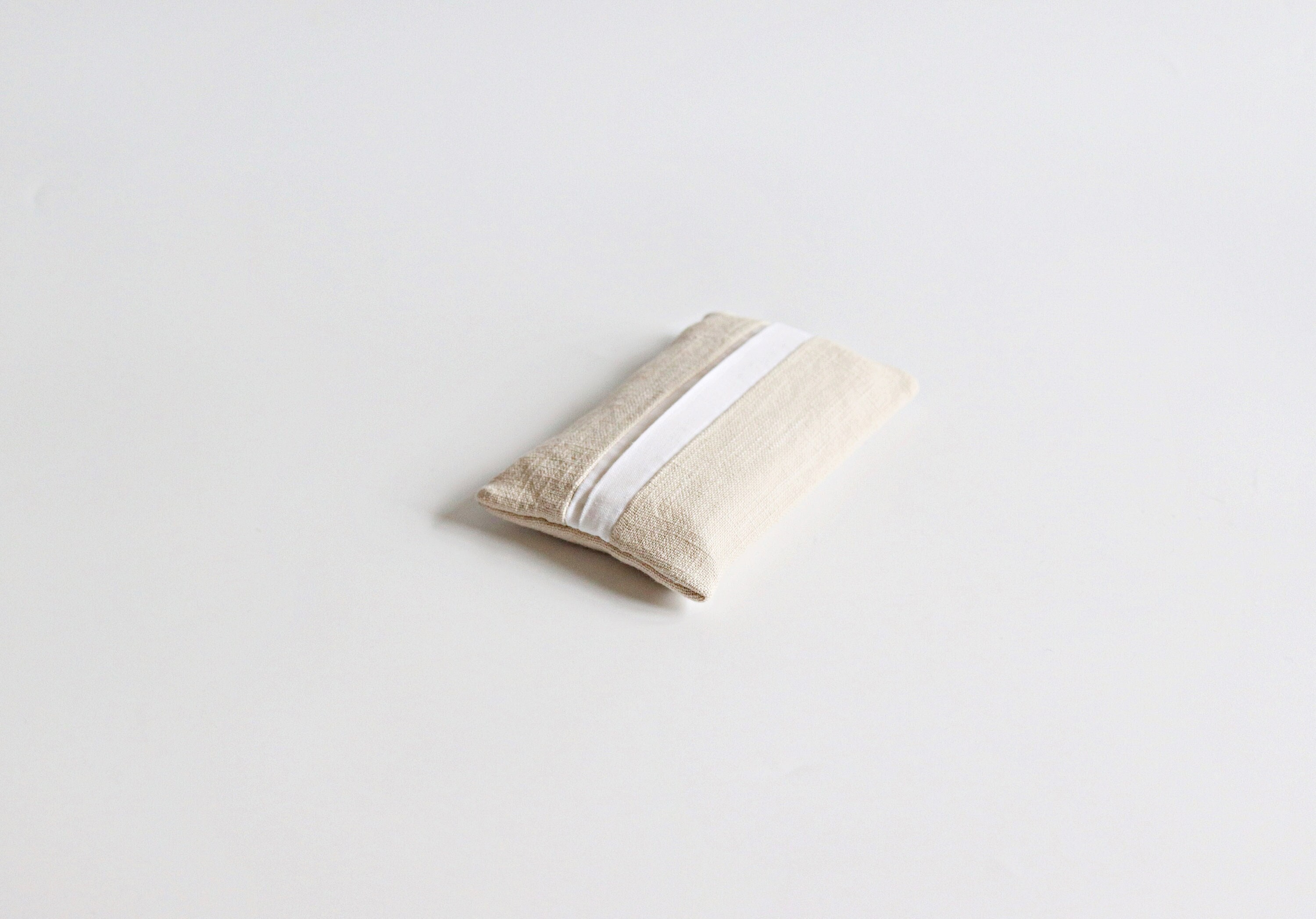 Linen Tissue Holder, Pocket Tissue Pouch, Neutral Minimalist Fabric ...