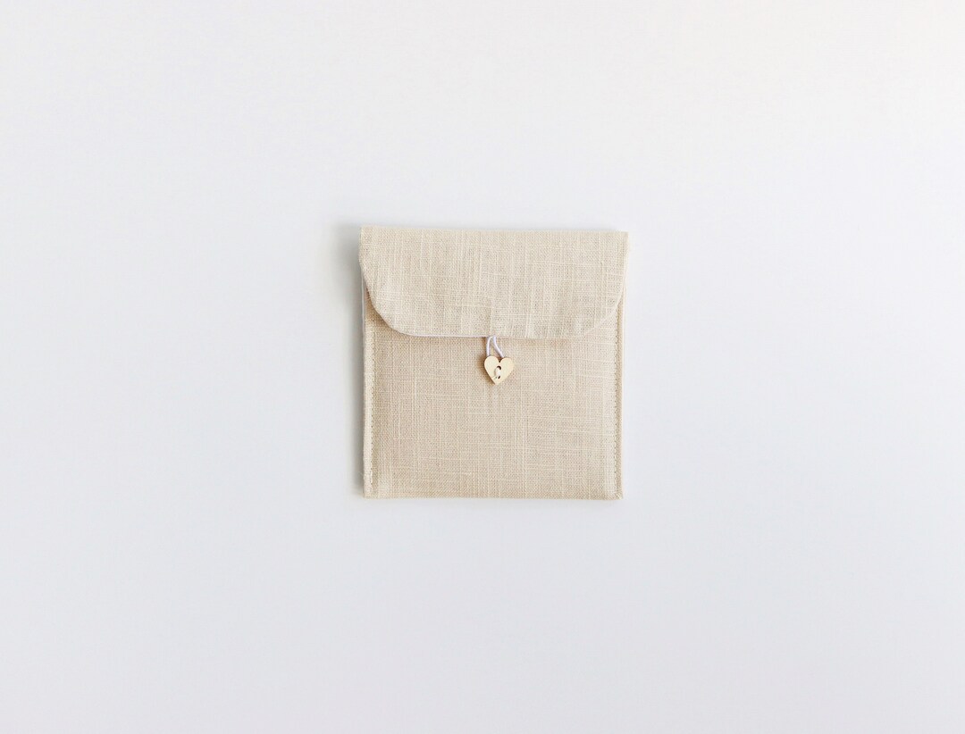 Linen Sanitary Pad Pouch, Fabric Pouch, Gift Ideas, Stocking Filler ...