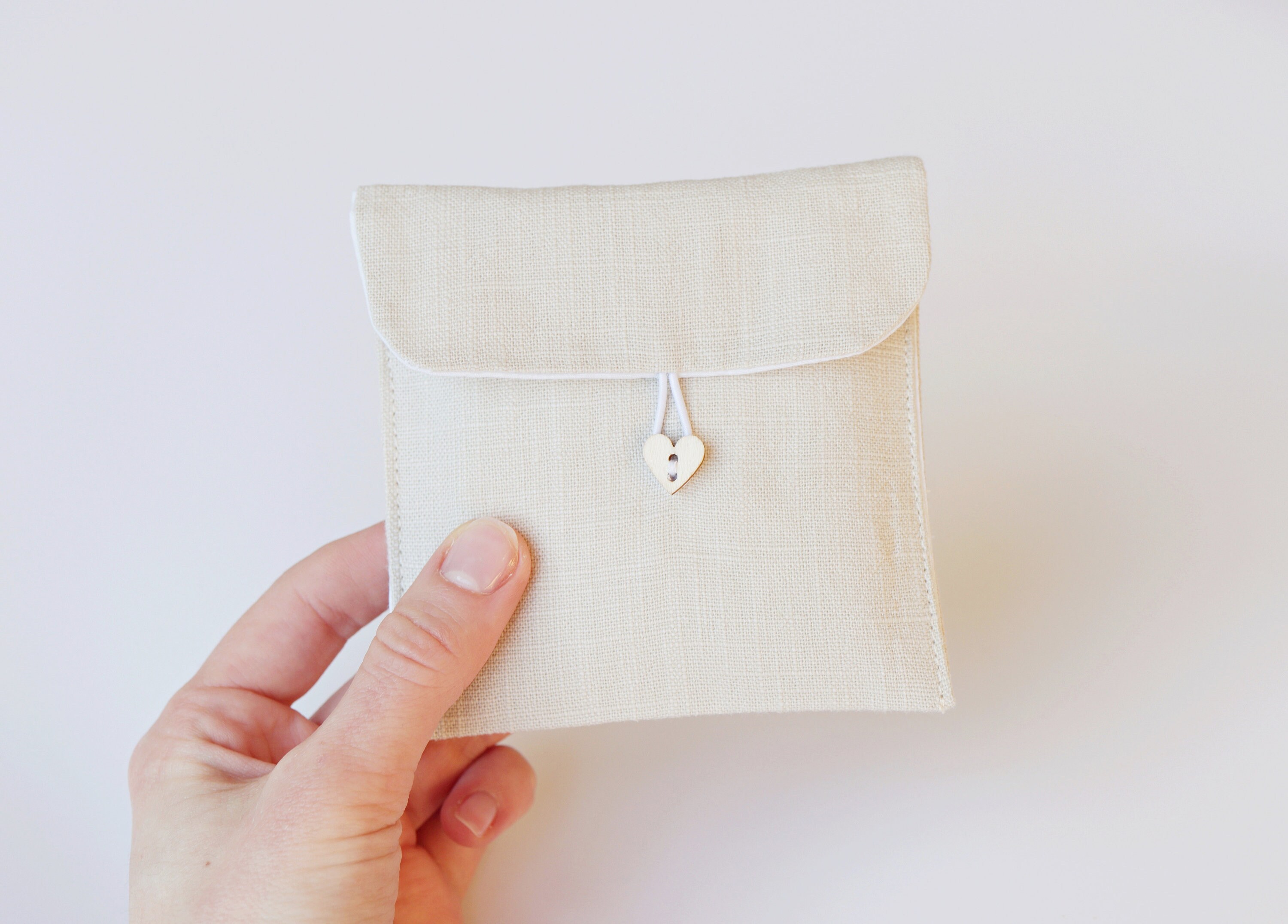 Linen Sanitary Pad Pouch, Fabric Pouch, Gift Ideas, Stocking Filler ...