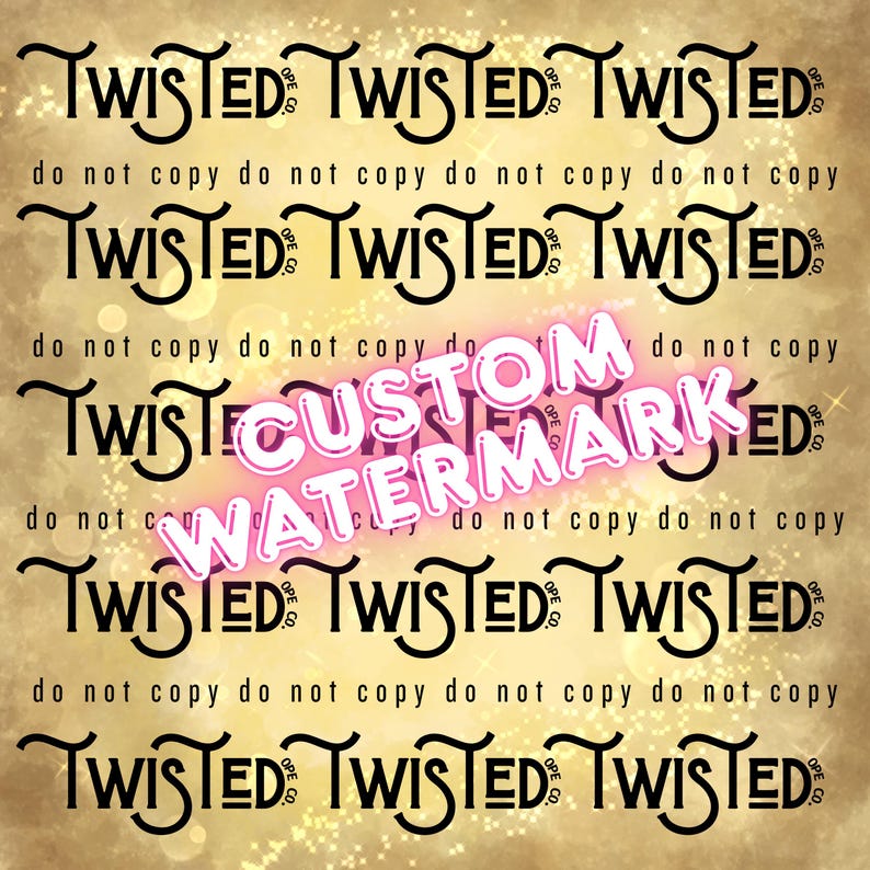 Custom Watermark Logo | Personalized Watermark PNG | Digital Watermark ...