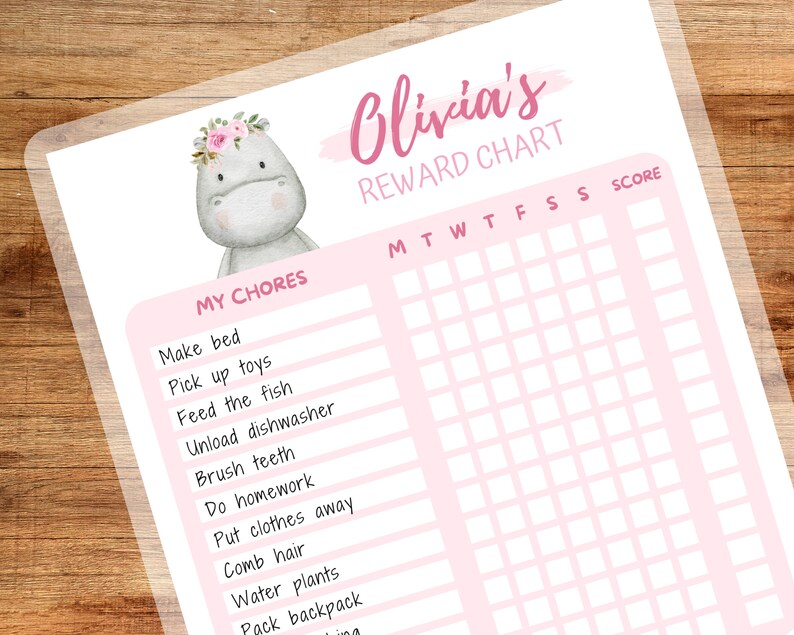 Chore Chart for Kids, Allowance Chore Chart, Chore Checklist, Chore ...